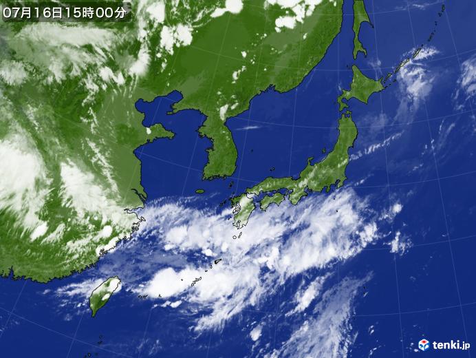 過去の気象衛星 日本付近 2020年07月16日 日本気象協会 tenki jp