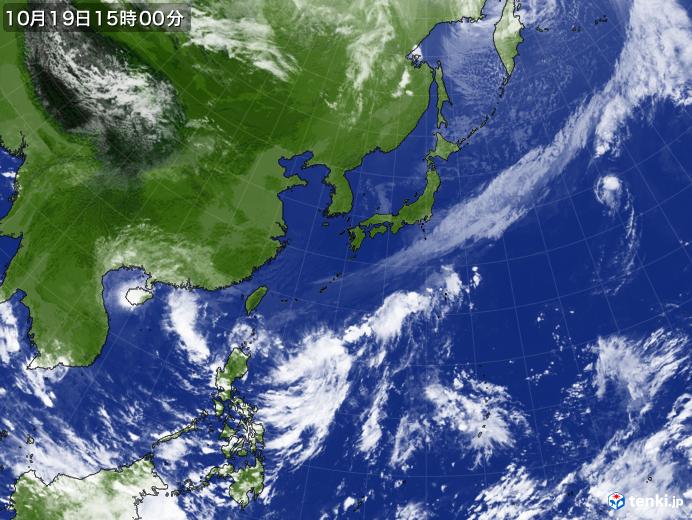 過去の気象衛星 日本広域 2022年10月19日 日本気象協会 tenki jp